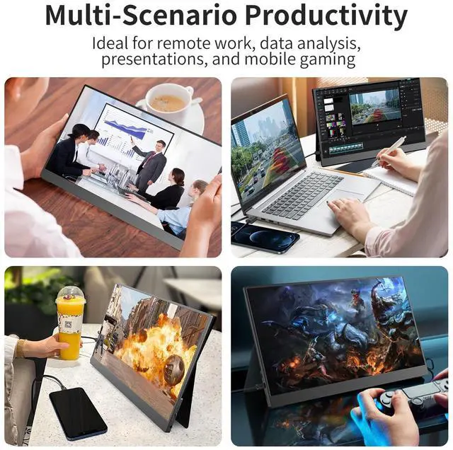 EPAOVEHR Portable Monitor, 4K UHD 15.6inch Lightweight Travel Monitor ...