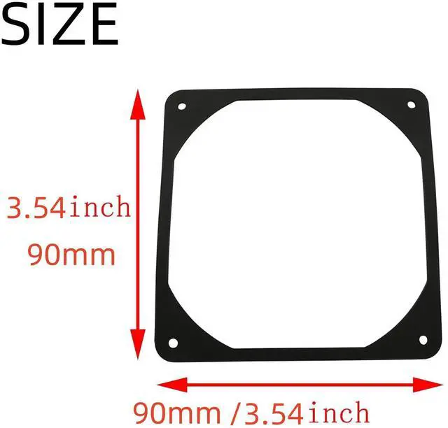 10pcs 140mm 120mm 90mm 80mm Black Anti-vibration Rubber Fan Gasket ...