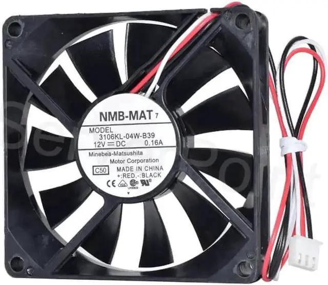 Aomoproing For NMB-MAT Cooling 3106KL-04W-B39 3 Wires Cooler DC 12V 0 ...