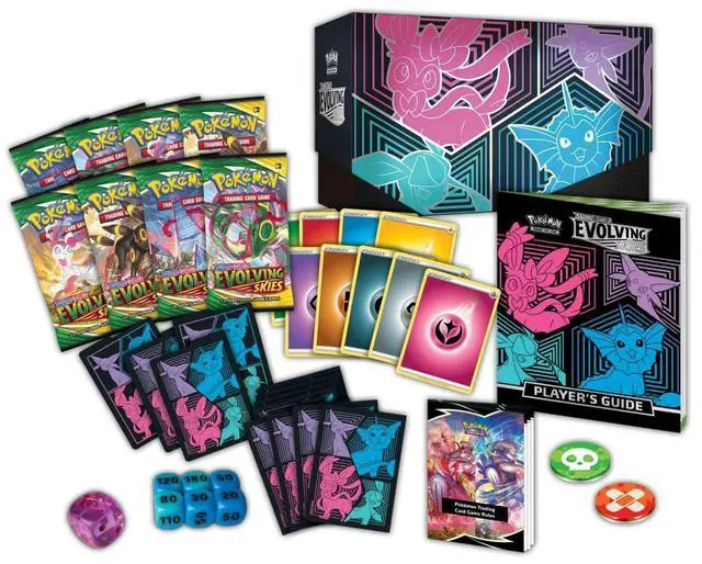 Pokemon TCG: Sword & Shield - Evolving Skies Elite Trainer Box [Glaceon ...