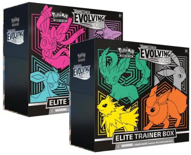 Pokemon TCG: Sword & Shield - Evolving Skies Elite Trainer Box [Glaceon ...