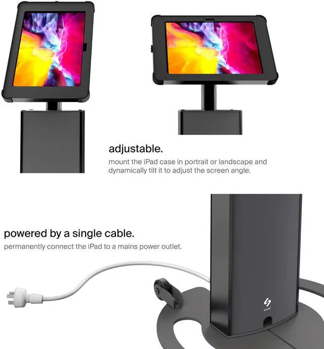 SPROCKET Premium Kiosk Stand T Print B10 - Most Advanced & Key-Locked Secure Tablet Floor Stand ...