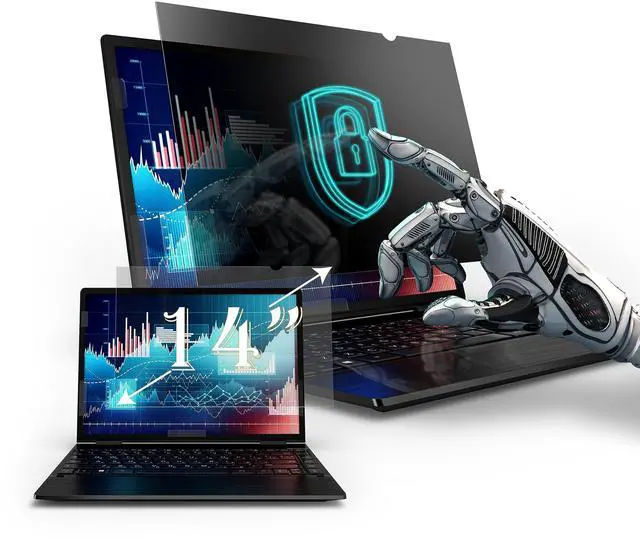 Privacy Screen Filter for 14 Inches Laptop, Anti-Glare and Anti Blue ...