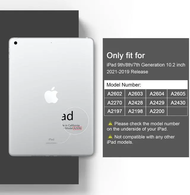 MecBevia Case for iPad 10.2 Inch 9th Generation 2021 / 8th Gen 2020 ...