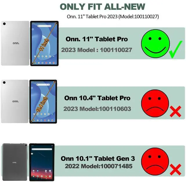 JKhandy Case for Onn. 11" Tablet Pro (2023 Model:100110027) - Folio PU ...