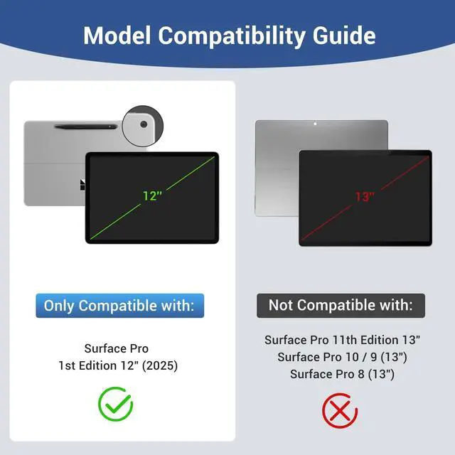 CoBak Case for Microsoft Surface Pro 12" (2025), Premium Business Cover ...