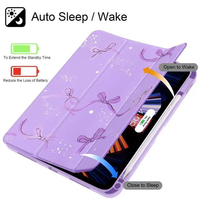 Tuiklol Case for iPad Air 13 (M3 2025 / M2 2024), Buit in Pencil Holder ...