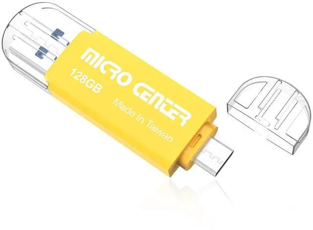 Micro Center SuperSpeed 2-in-1 128GB Dual Drives USB 3.0 Type C & Type ...