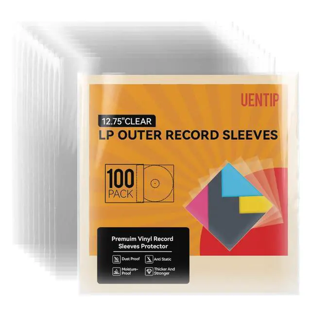 100-Pack Gatefold Vinyl Outer Sleeves-12.75" Record Sleeves Outer-Clear ...