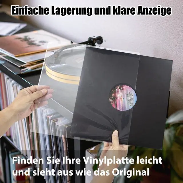 100-Pack Gatefold Vinyl Outer Sleeves-12.75" Record Sleeves Outer-Clear ...