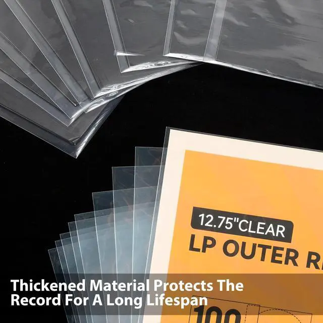 100-Pack Gatefold Vinyl Outer Sleeves-12.75" Record Sleeves Outer-Clear ...