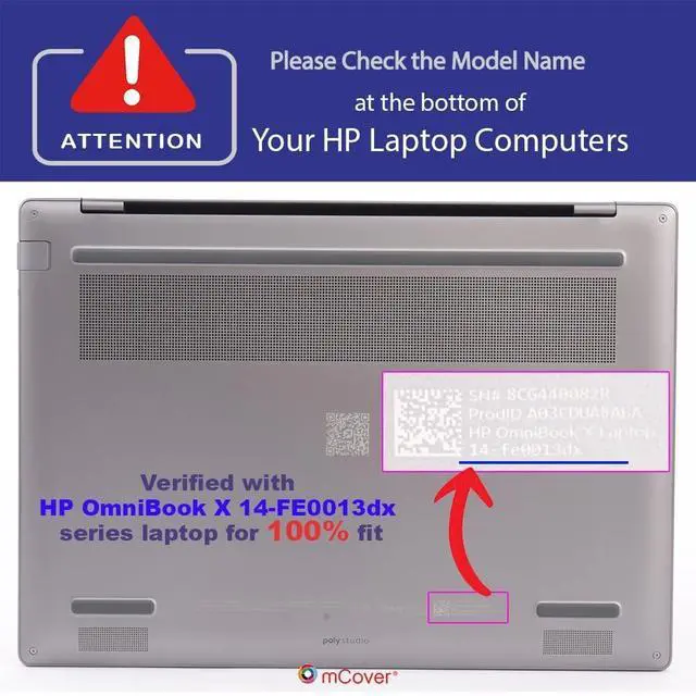 mCover Hard Case ONLY Compatible for 2024~2025 14" HP OmniBook X 14 ...