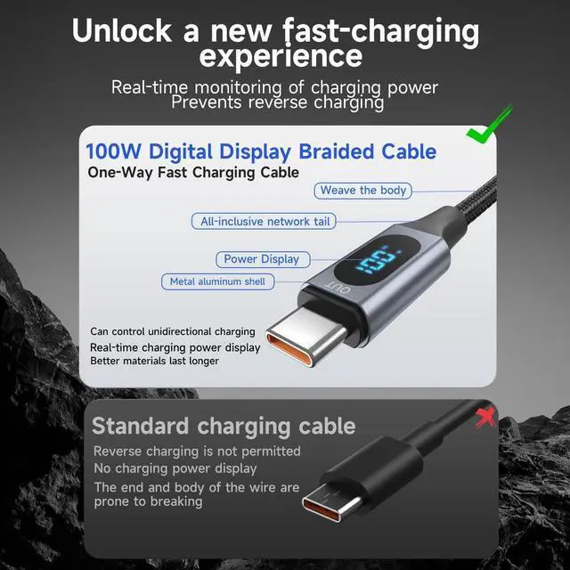 LKTOP 100W USB C Cable for DJI Drone Accessories, Super Fast Charging ...