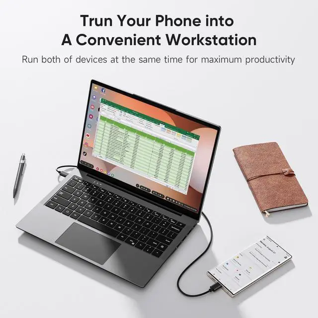 Portable Monitor with Keyboard, 14.1Inch Lapdock Monitor Built-in ...