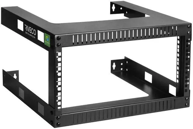RIVECO 4U 19" Wall Mount Network Rack 17.7" Deep 2 Post Open Frame ...