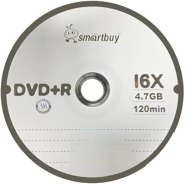 Smart Buy 100 Pack DVD+R 4.7gb 16x Logo Blank Data Video Movie ...