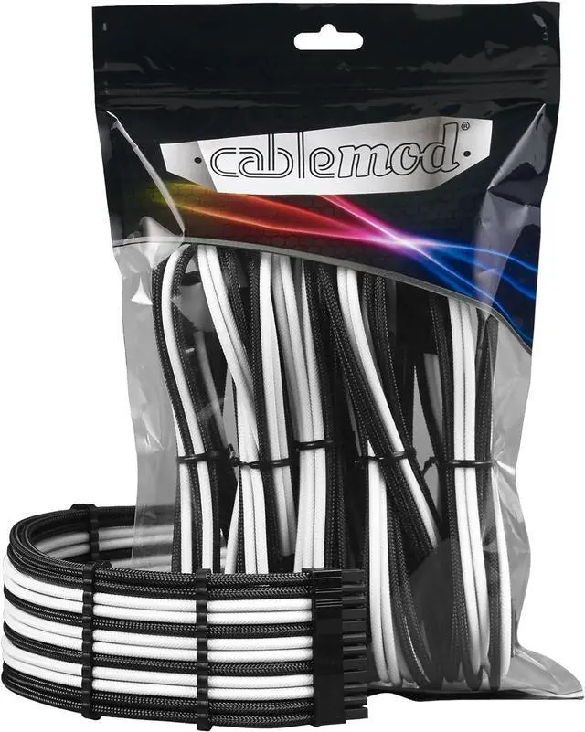 CableMod Pro ModMesh Sleeved Cable Extension Kit (Black + White) - Newegg.ca