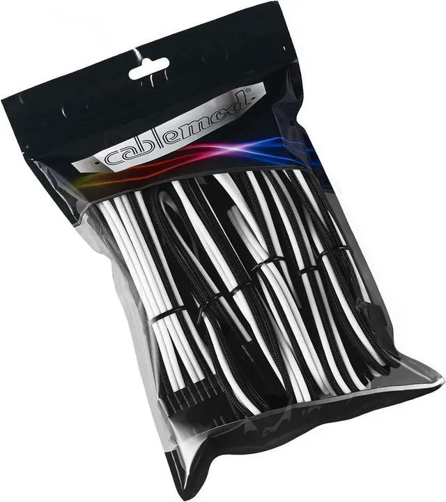 CableMod Pro ModMesh Sleeved Cable Extension Kit (Black + White ...