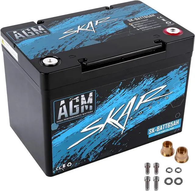 Skar Audio 12V AGM 975 Amp 65Ah High Performance Car Audio Battery with ...