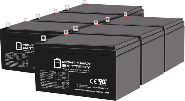 Mighty Max Battery ML15-12NB 12V 15AH Replacement Battery Compatible with APC Back-UPS Pro ...