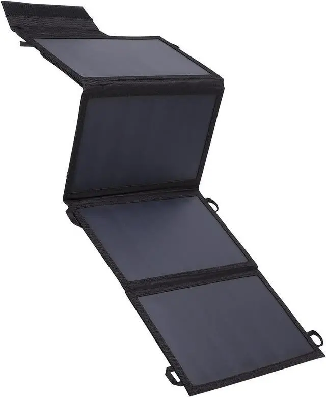 22W Solar Charger Portable Foldable Solar Power Bank with Dual USB ...