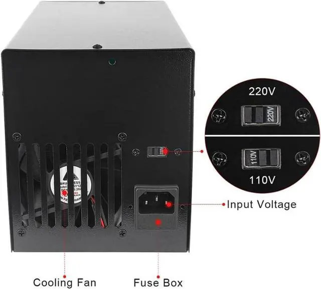 Regulated Power Supply, Adjustable Switching DC Lab Power Supply Laboratory for Electroplate 60V ...