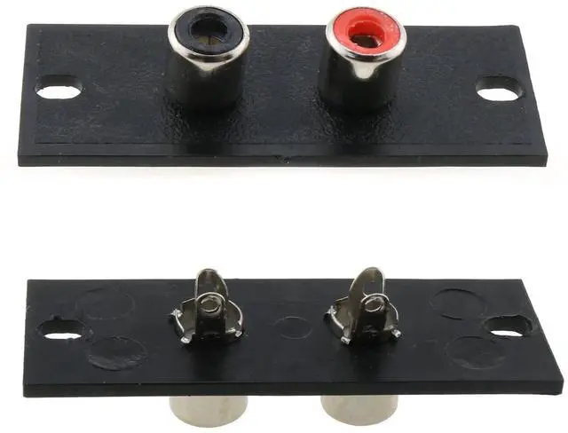 _Mega Brand 6pcs 2 Way RCA Terminal Wall Panel Plate Input Phono ...
