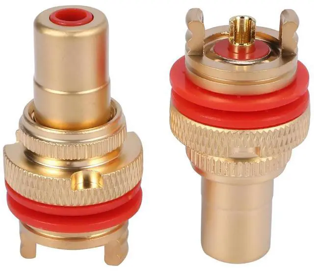 8pcs Red+White RCA Female Socket Chassis RCA CMC Female Connector Phono ...