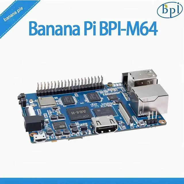 Banana Pi BPI-M64 single board computer adopts Allwinner A64 design, 2 GB RAM and 8G eMMC ...