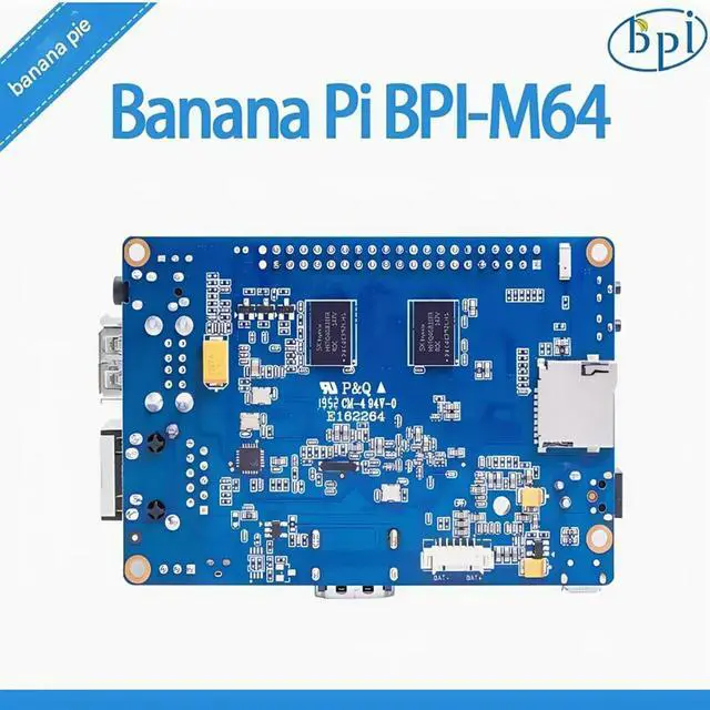 Banana Pi BPI-M64 single board computer adopts Allwinner A64 design, 2 GB RAM and 8G eMMC ...
