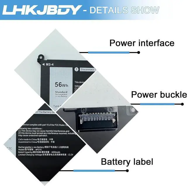 8FCTC Laptop Battery Replacement for Dell Alienware M15 R3 R4 M17 R3 R4 ...