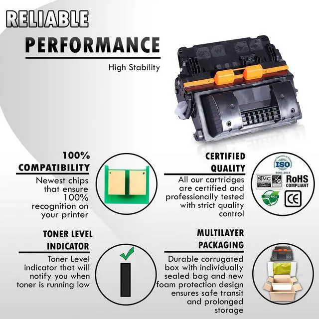 Inkfirst Compatible Toner Cartridge Replacement for HP CF281X 81X Laserjet Enterprise M605n ...