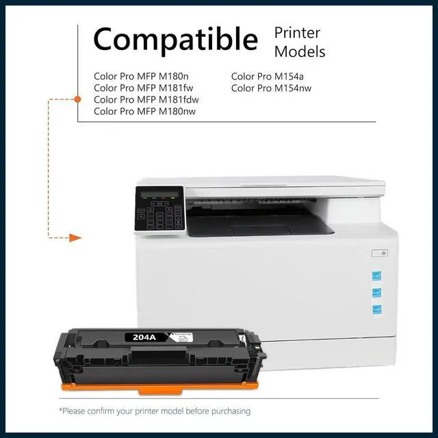 204A Toner Cartridges 4 Pack Replacement for HP 204A Toner CF510A ...