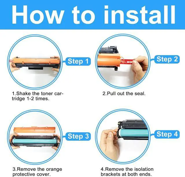 LCL Compatible with Chip for HP 48A CF248A (4-Pack, Black) Toner ...