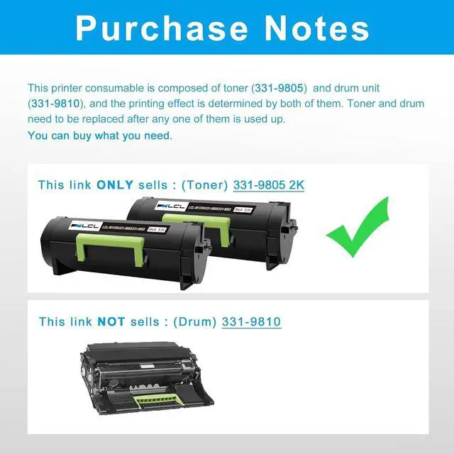 LCL Compatible for Dell M11XH 331-9805 331-9803 311-9805 C3NTP B2360d ...