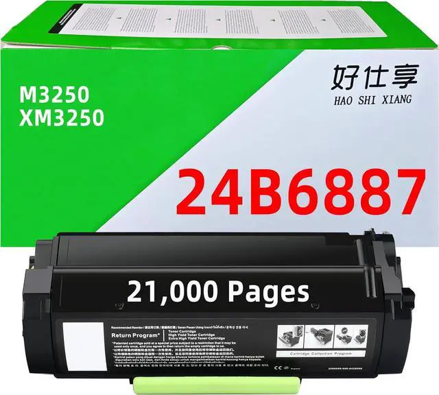 24B6887 High Yield Black Remanufactured Toner Cartridge for Lexmark ...