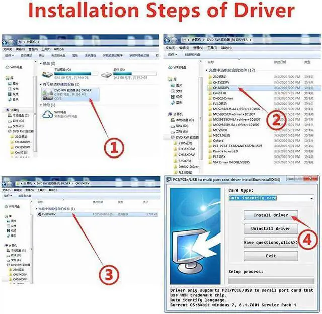 Aomoproing Combo Serial Parallel Expansion Card PCI Express to Printer ...