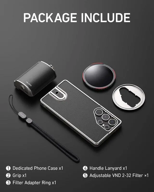 TELESIN Fun Shot Mastergrip Phone Camera Grip Photography Kit (Grip ...