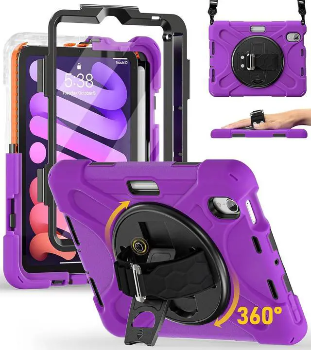 for iPad mini 7(A17 Pro)/ 6 case 2024/2021 8.3 inch Heavy Duty ...