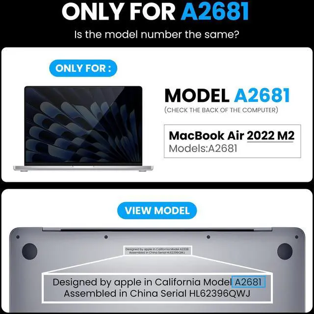 DZLQS A2681 LCD Screen Replacement for MacBook Air 13.6 inch M2 A2681 ...