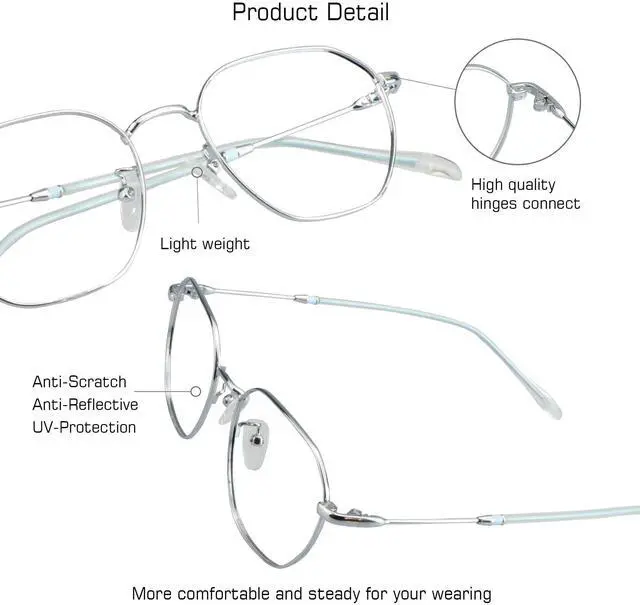 VisionGlobal Blue Light Blocking Glasses for Computer Reading or Gaming ...