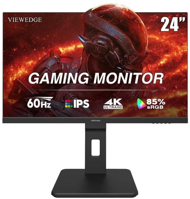 Viewedge 24 inch 4K 60Hz Computer Monitor, 5ms UHD 2160p IPS Monitor ...