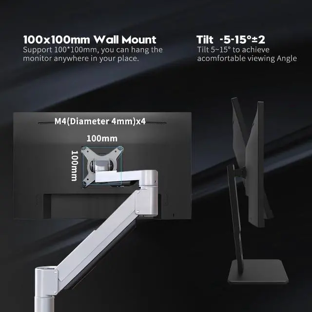 Viewedge 24 inch 4K 60Hz Computer Monitor, 5ms UHD 2160p IPS Monitor ...