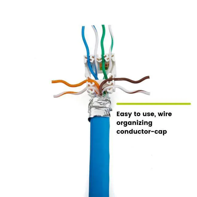 TRUE CABLE Cat6A Toolless Field Termination Plug, Shielded STP, PoE++ ...