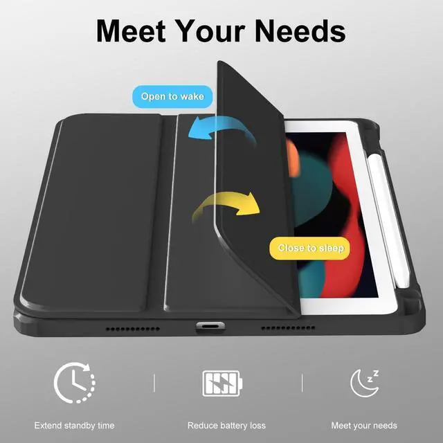 JKSML Case for iPad 9th/8th/7th Generation 10.2 Inch, Case with Pencil ...