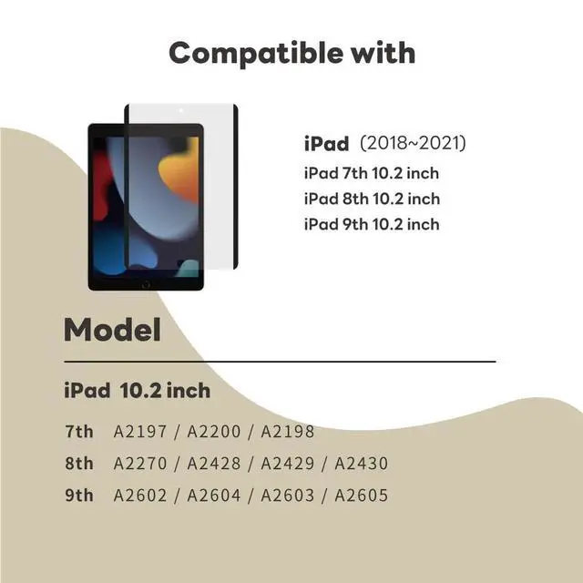 EIP Paperfeel Magnetic Screen Protector Compatible with iPad 9/8/7 (10. ...