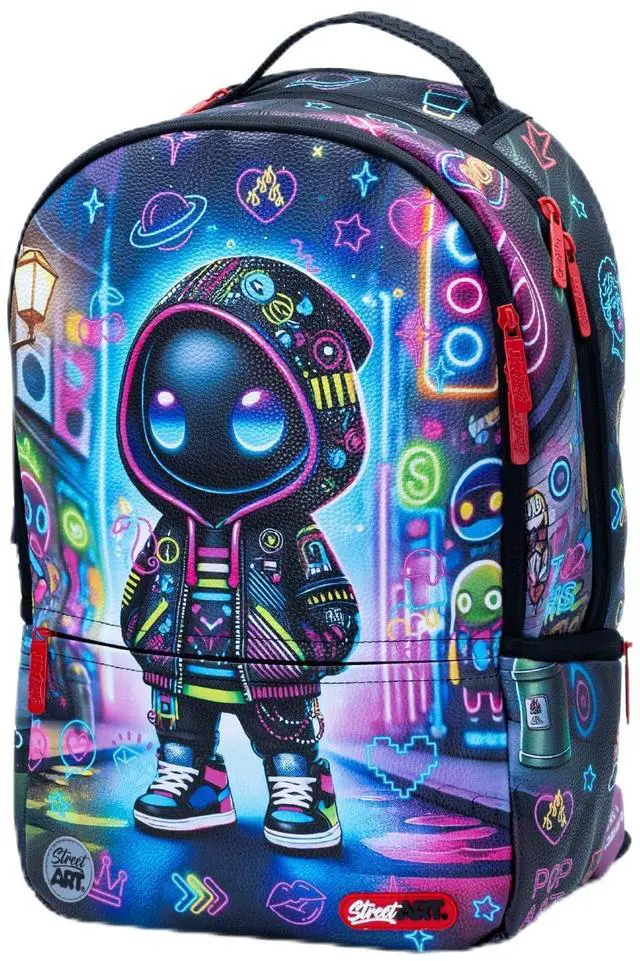 streetart Graffiti Backpack Designer Travel Daypack 15.6" Laptop ...