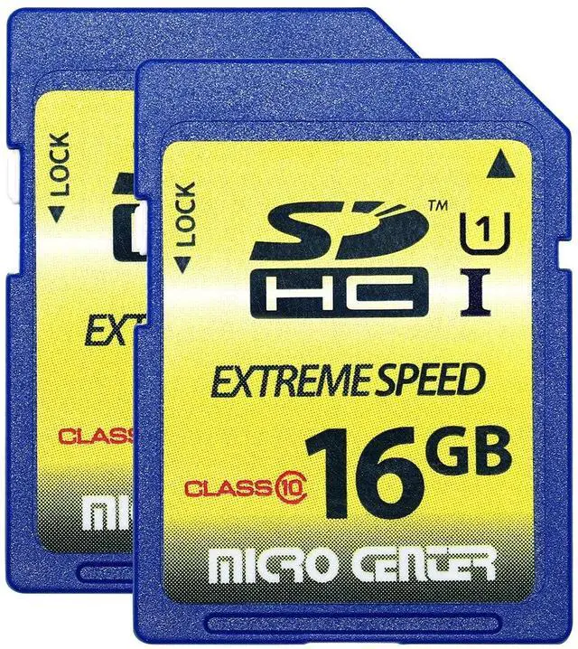 INLAND 16GB SDHC Card 2 Pack Bundle with 32GB Micro SDHC Cards 2 Pack ...