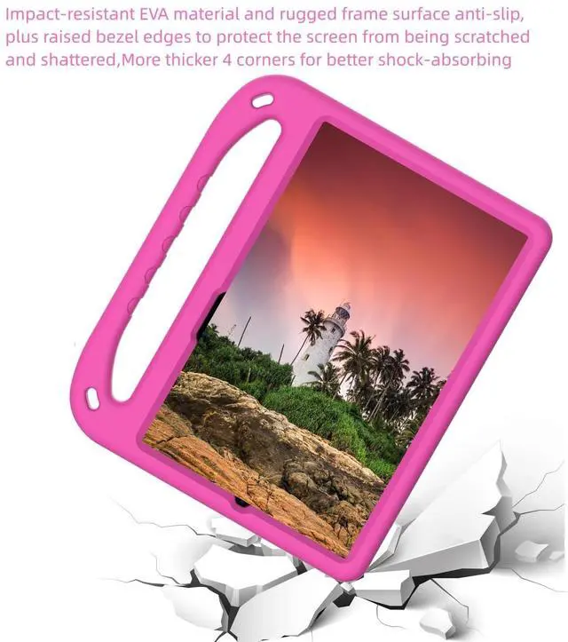 Sfulatdc Kids Tablet Case with Handle and Kickstand Shockproof Full ...