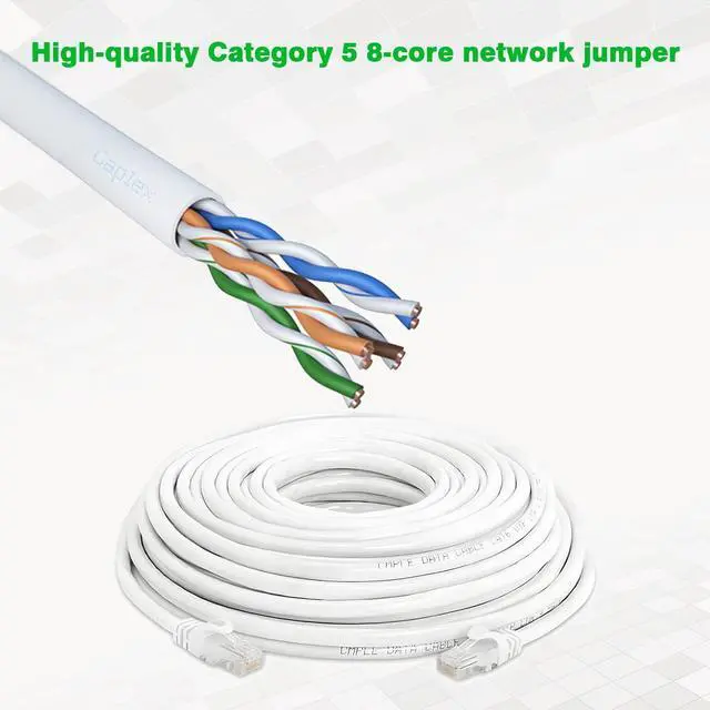 Cat 6 Ethernet Cable 100 ft, 10Gbps Support Cat7 Cat5e Network, long ...